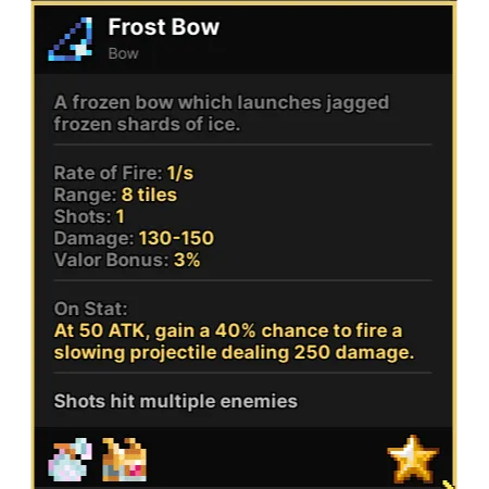 FROST BOW PIXEL QUEST LEGENDARY - Roblox Game Item - Gameflip