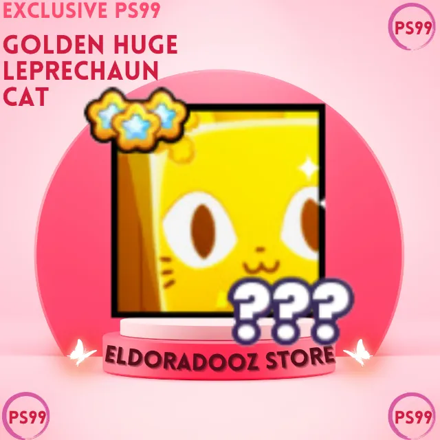 GOLDEN HUGE LEPRECHAUN CAT | PS99 - Pet Simulator 99 Game Items - Gameflip