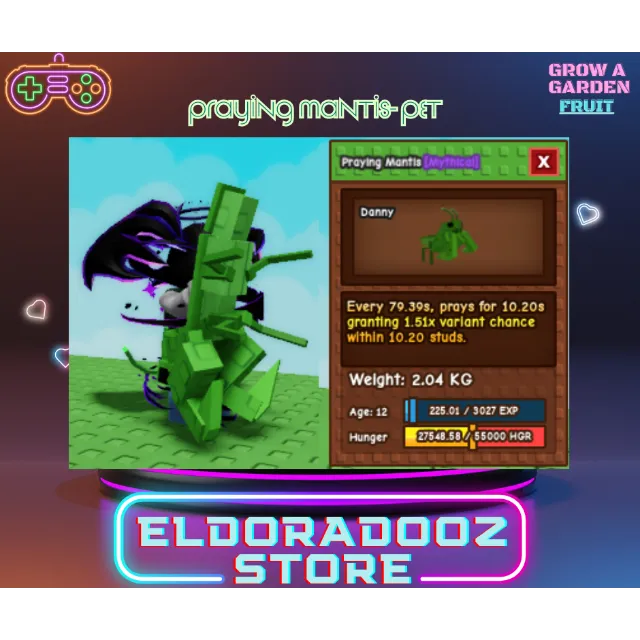 PRAYING MANTIS - GROW A GARDEN - Game Item - Gameflip