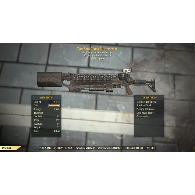 Weapon | ★★★ TSE Gauss Rifle - Fallout 76 Game Item - Gameflip