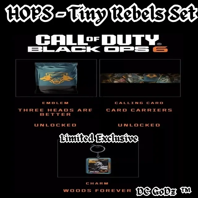 Call of Duty Black Ops 6 - HOPS Tiny Rebels Exclusive Set - Call of ...