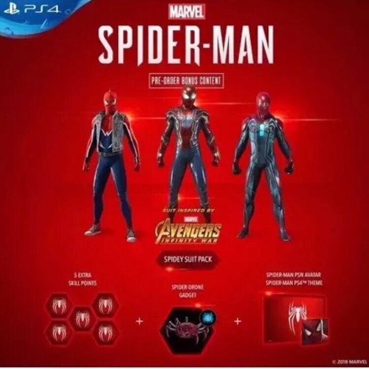 Pre-Order Bonus DLC for Spider-Man PS4 - PS4 Games - Gameflip