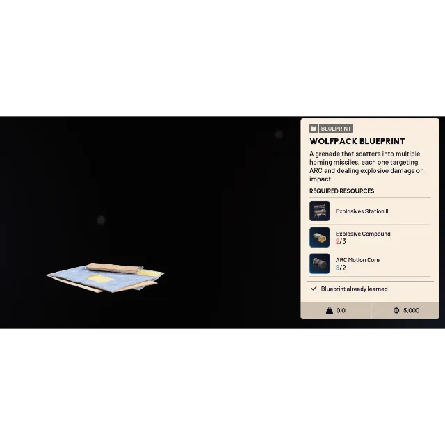 Wolf Pack: BLUEPRINT 1X - ARC Raiders Game Item - Gameflip