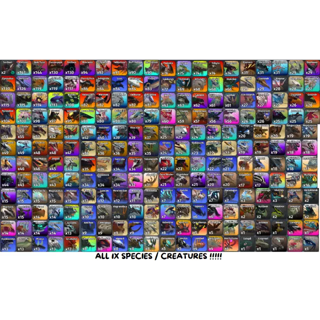 1X ALL SPECIES| Creatures of Sonaria |Cos - Creatures of Sonaria Game ...