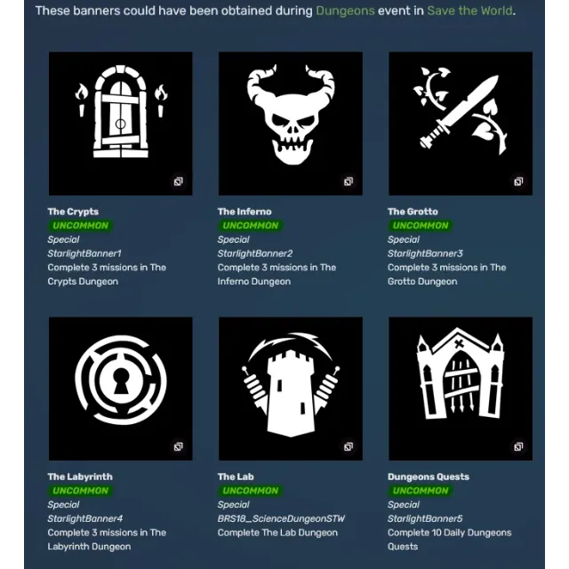 Fortnite dungeon banners - Fortnite Game Items - Gameflip