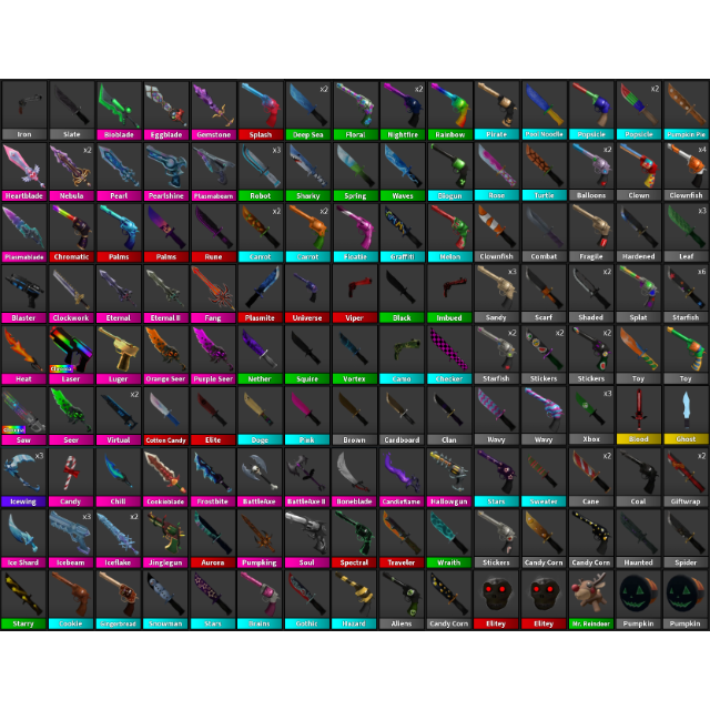 MM2 WEAPON BUNDLE - Murder Mystery 2 Game Items - Gameflip