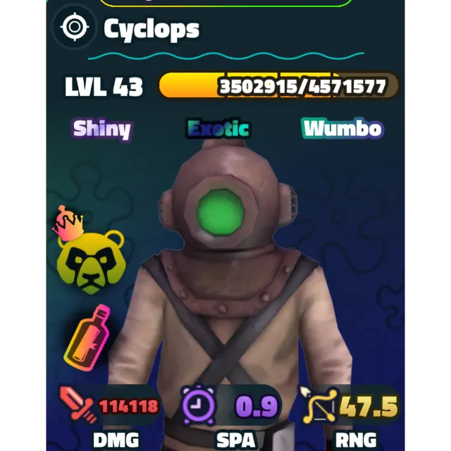 Cyclops Shiny Wumbo NC | SpongeBob Tower Defense - SpongeBob Tower ...