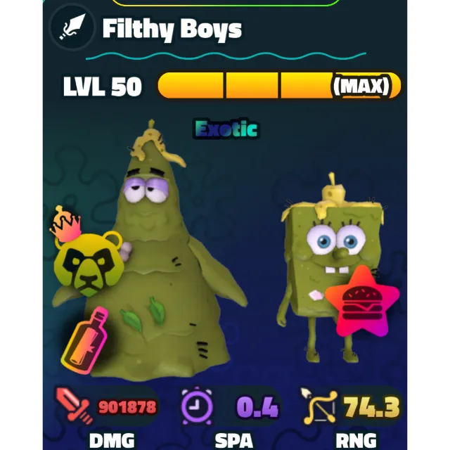 Filthy Boys NC PP MAX | SpongeBob Tower Defense - SpongeBob Tower ...