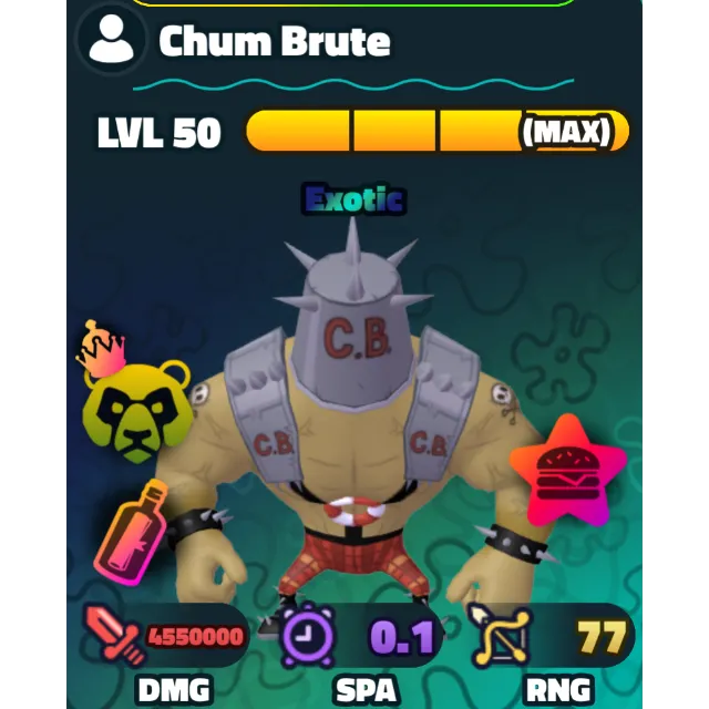 NC PP Chum Brute MAX | SpongeBob Tower Defense - SpongeBob Tower ...
