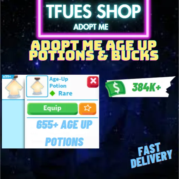 AGE UP POTIONS AND BUCKS - Adopt Me! Game Account - Gameflip