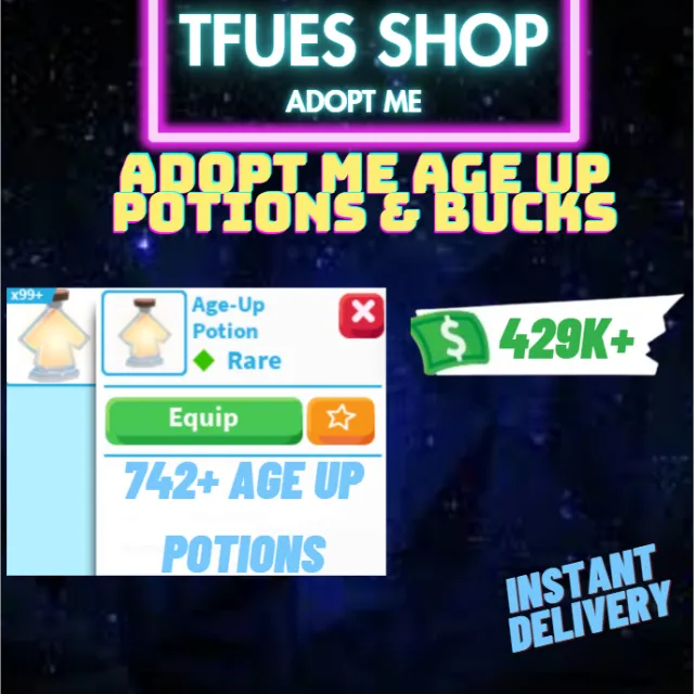 Bucks Age-Up potions - Adopt me - Adopt Me! Game Account - Gameflip