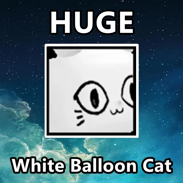 Huge White Balloon Cat - Roblox Game Items - Gameflip