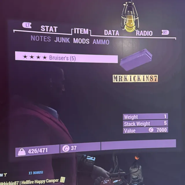 x5 Bruiser’s Mod - Fallout 76 Game Item - Gameflip