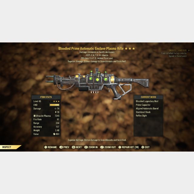Weapon | B5025 Enclave Plasma - Game Items - Gameflip