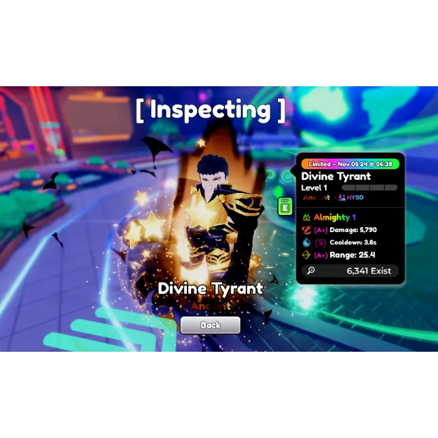 Anime Defenders - Almighty Divine Tyrant - Anime Defenders Game Items ...