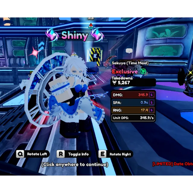 Shiny Sakuya (Time Maid) Anime Vanguards - Anime Vanguards Game Item ...