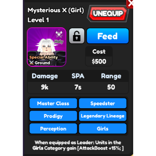 Mysterious x (Girl) Woman Gojo ASTD - Game Items - Gameflip