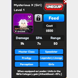 Mysterious x (Girl) Woman Gojo ASTD - Game Items - Gameflip