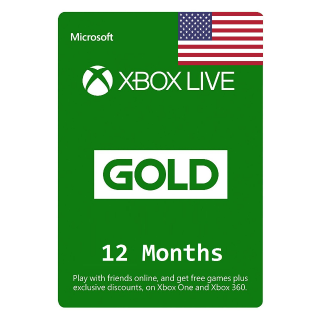 Xbox Live Gold 12 months (USA) INSTANT DELIVERY - Xbox Live Gold Gift ...