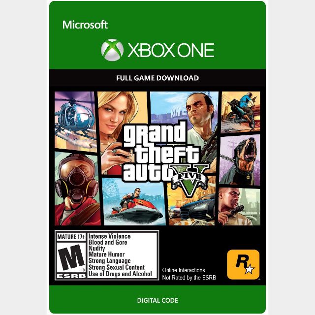 Grand Theft Auto V, GTA 5 (Xbox One) Region Free, digital code - XBox ...