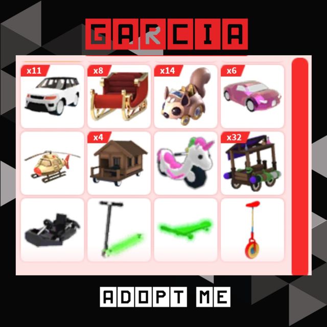 81x Adopt Me Vehicle CHEAP - Game Items - Gameflip