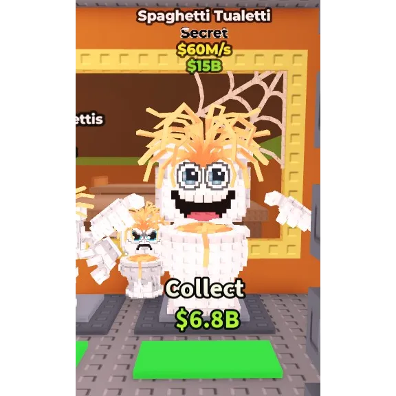 60m/s Spaghetti Tualetti - Steal a Brainrot Game Item - Gameflip