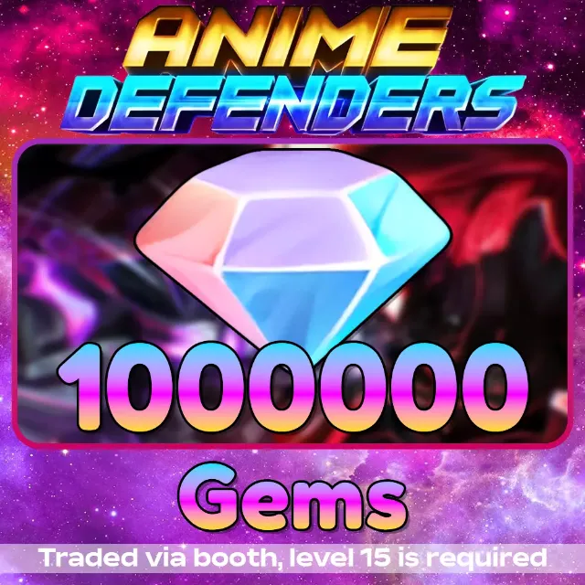 1M GEMS Anime Defenders [ FLASH DEAL ] - Anime Defenders Game Items ...