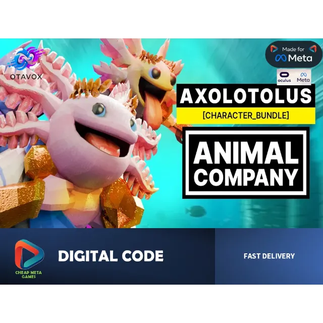 🦎 ANIMAL COMPANY - Axolotolus Bundle - Official Meta Quest Code - Rare ...