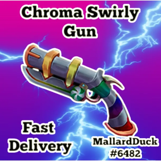 Chroma Swirly Gun - Murder Mystery 2 Game Item - Gameflip