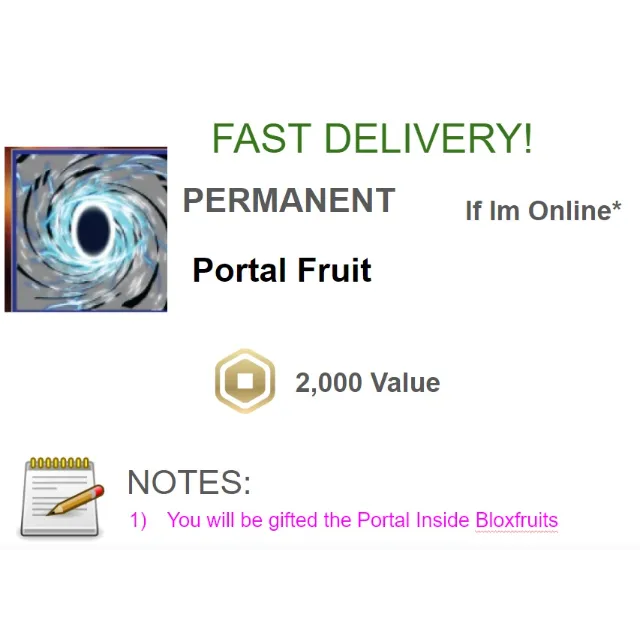 permanent portal fruit - Blox Fruits Game Item - Gameflip
