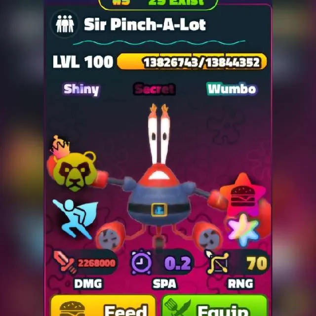 SW SUPERSTAR #5 SIR PINCH A-LOT 🌈RAINBOW🌈 SERIAL🌈 SBTD - SpongeBob ...