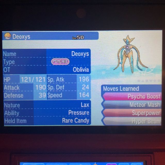 Event Pokemon | Oblivia Deoxys - Game Items - Gameflip