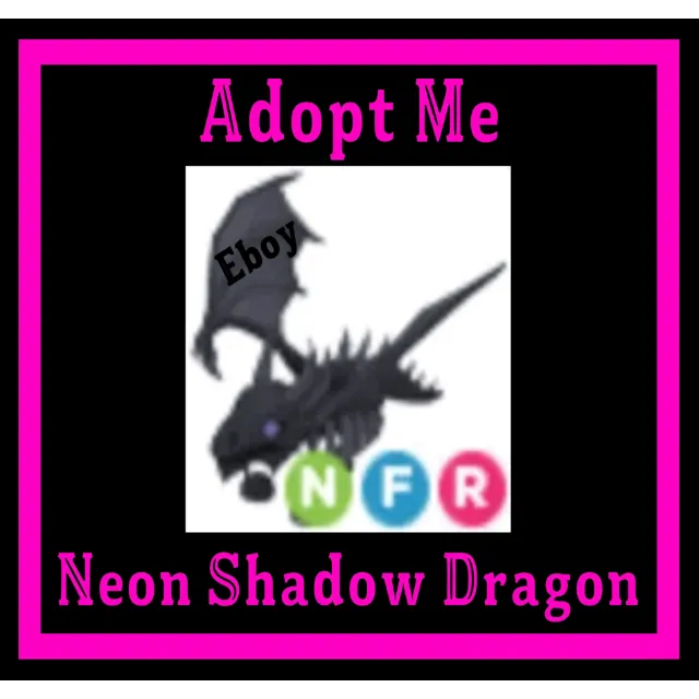 Pet | Neon Shadow Dragon - Adopt Me Game Items - Gameflip