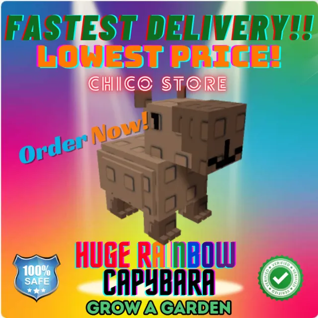 HUGE RAINBOW CAPYBARA 70+kg - Game Item - Gameflip