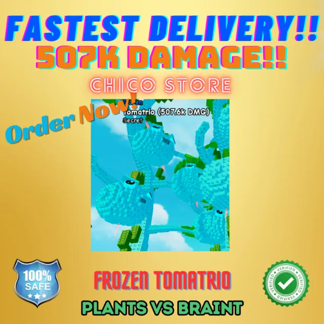 FROZEN TOMATRIO 507.6K DAMAGE Plants vs Brainrot - Roblox Game Item ...