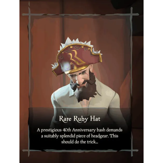 Sea of Thieves - Ruby Hat Rare + 150 Ancient Coins (Global code) - Sea of Thieves Game - Gameflip