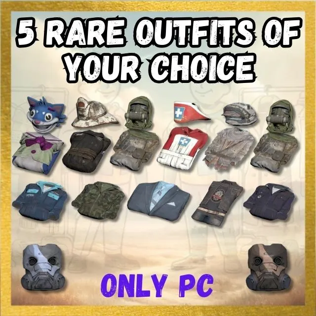 5 Rare Outfits of Your Choice from the List - Fallout 76 Game Item ...