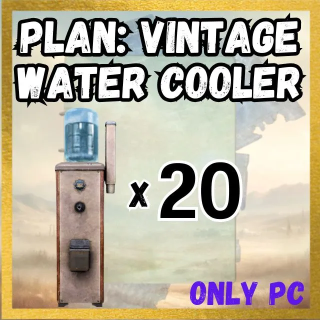X20 PLAN: VINTAGE WATER COOLER - Fallout 76 Game Item - Gameflip