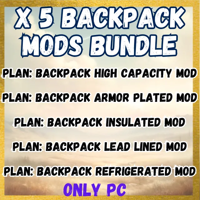 X 5 Backpack Mods Bundle - Fallout 76 Game Item - Gameflip