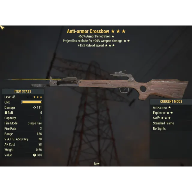 Crossbow AA/E/15R - Fallout 76 Game Items - Gameflip