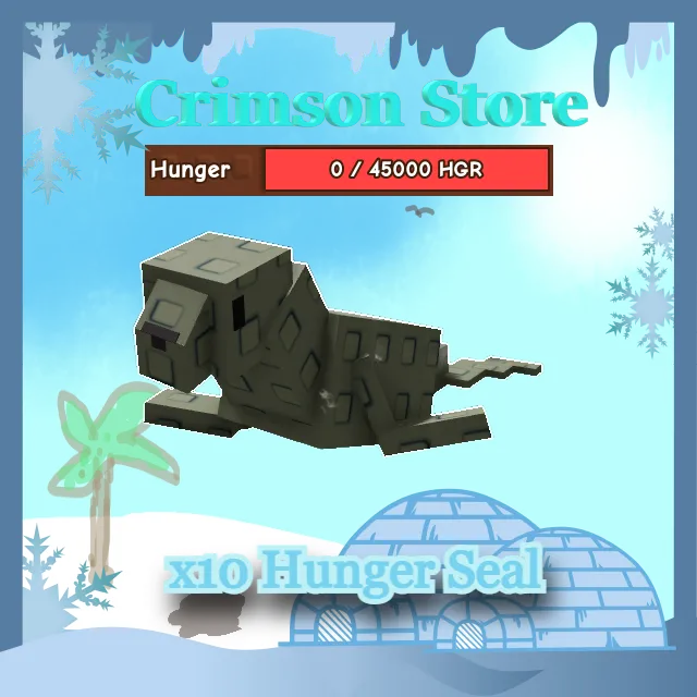 x10 Hungry Seal Hunger 0 - Grow a Garden - Roblox Game Item - Gameflip