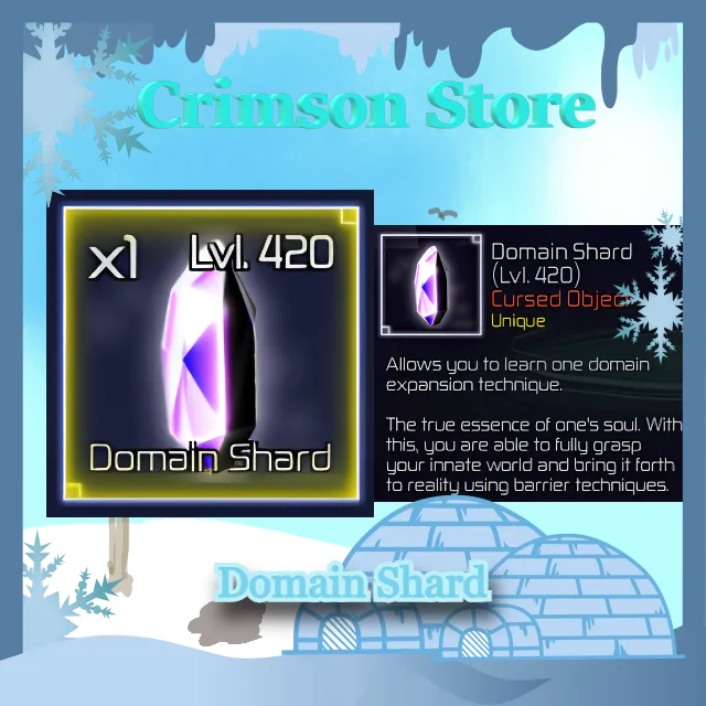 Domain Shard - Jujutsu Infinite - Other Game Item - Gameflip