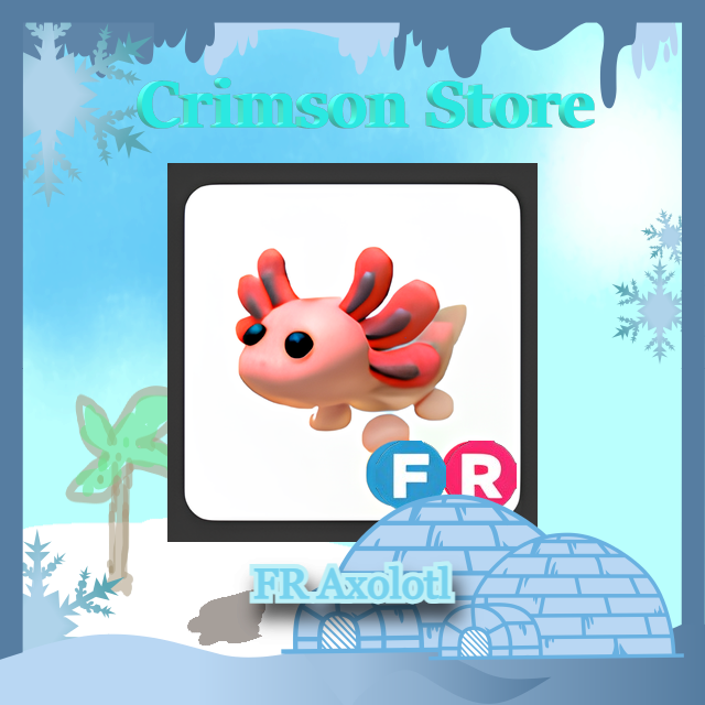 FR Axolotl - Adopt Me Game Item - Gameflip