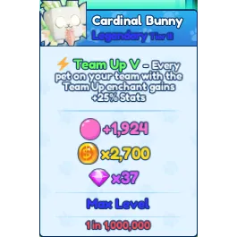 4x Cardinal Bunny - BGSI - Other Game Item - Gameflip