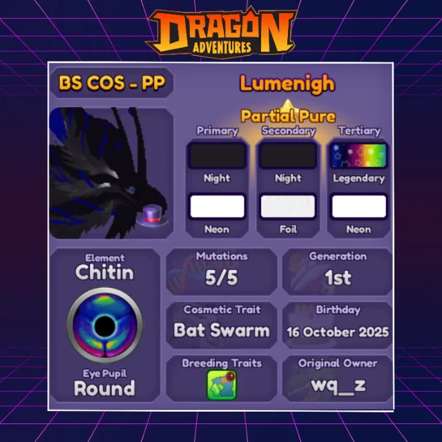 👑 LUMENIGH | BAT SWARM LEG C 2025 - Dragon Adventures Game Item - Gameflip