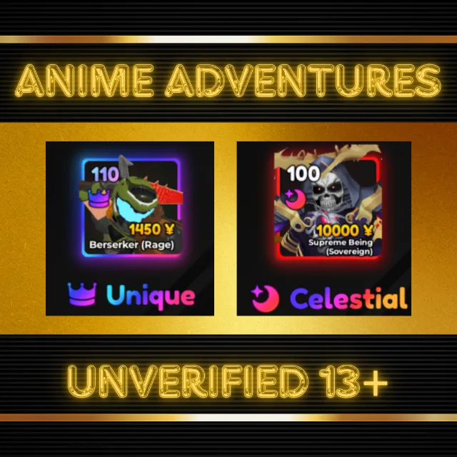 ANIME ADVENTURES UNIQUE - Anime Adventure Game Item - Gameflip