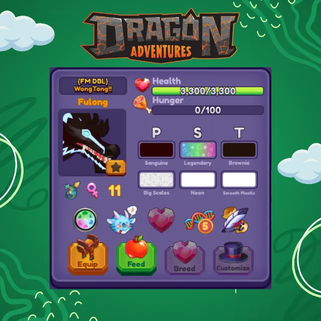 FULONG | DRAGON ADVENTURES - Dragon Adventures Game Items - Gameflip