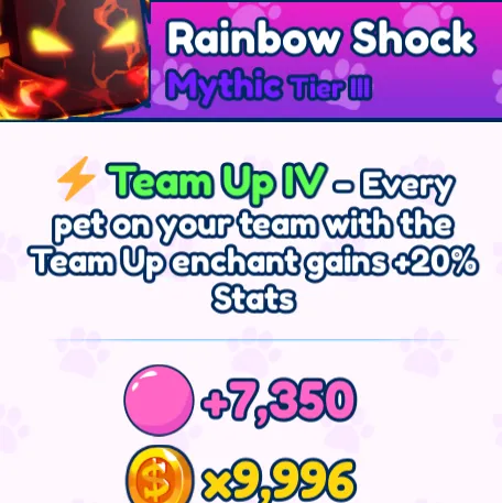 Mythic Rainbow Shock BGS - Bubble Gum Simulator Game Item - Gameflip