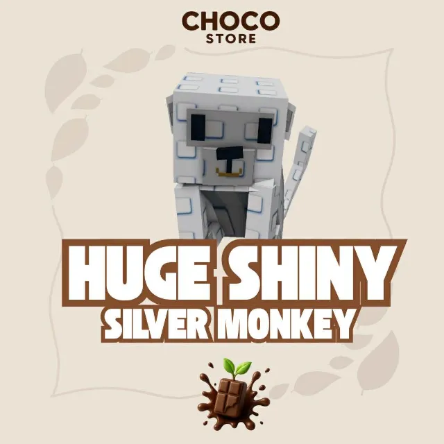 HUGE SHINY SILVER MONKEY - GAG - Roblox Game Item - Gameflip