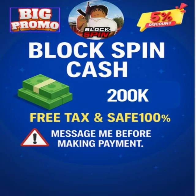 200k Blockspin cash - Game Item - Gameflip